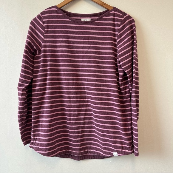 Fat Face | Tops | Fat Face Classic Breton Pink And Purple Striped Top ...